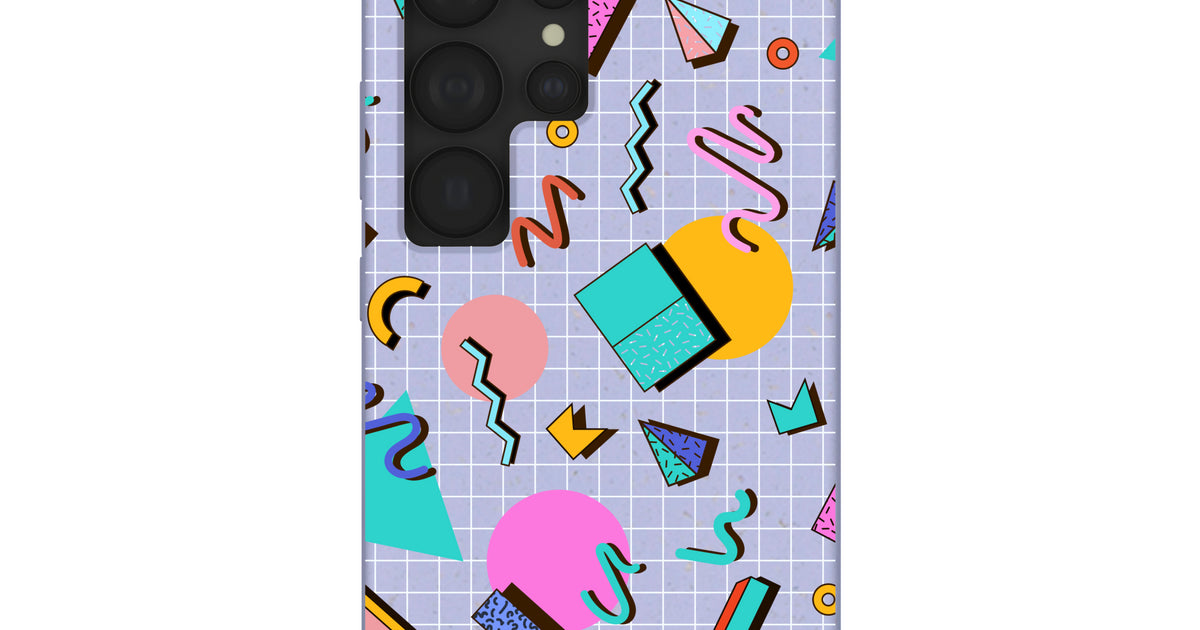 Lavender Retro Grid Samsung Galaxy S25 Ultra Case – Pela Case