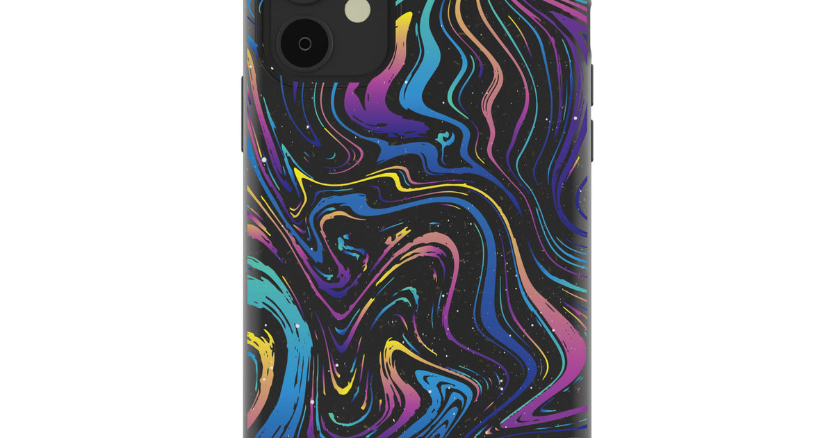 Black Galaxy Swirls iPhone 11 Case – Pela Case