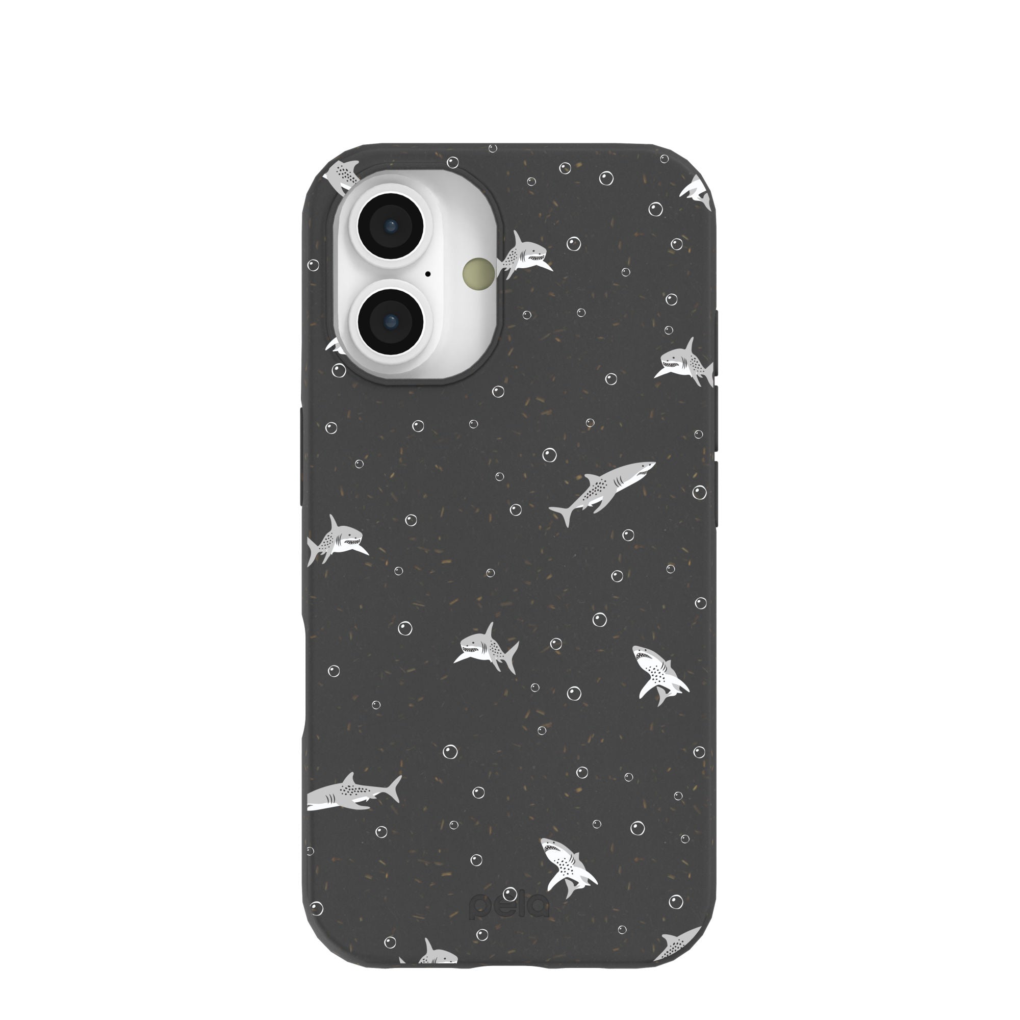 Black Lil Sharks iPhone 16 Case – Pela Case