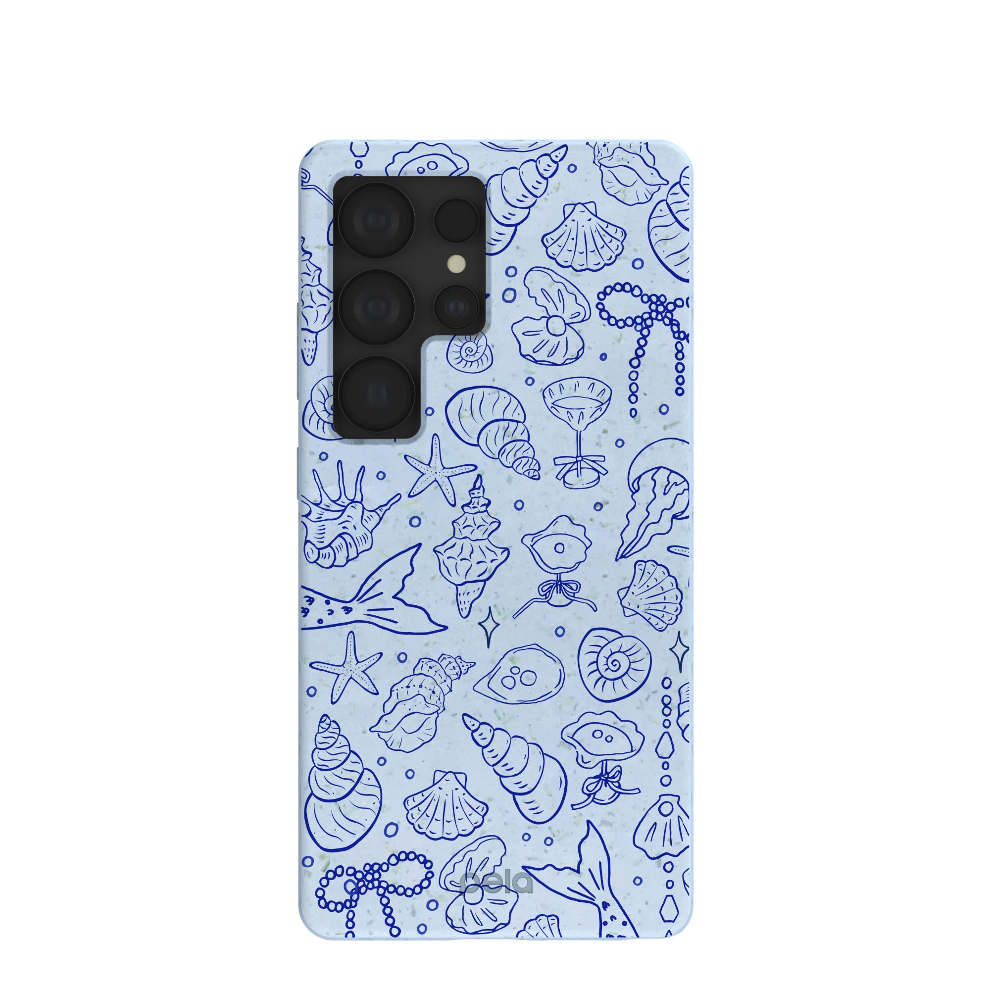 Powder Blue Ocean Charms Samsung Galaxy S25 Ultra Case – Pela Case