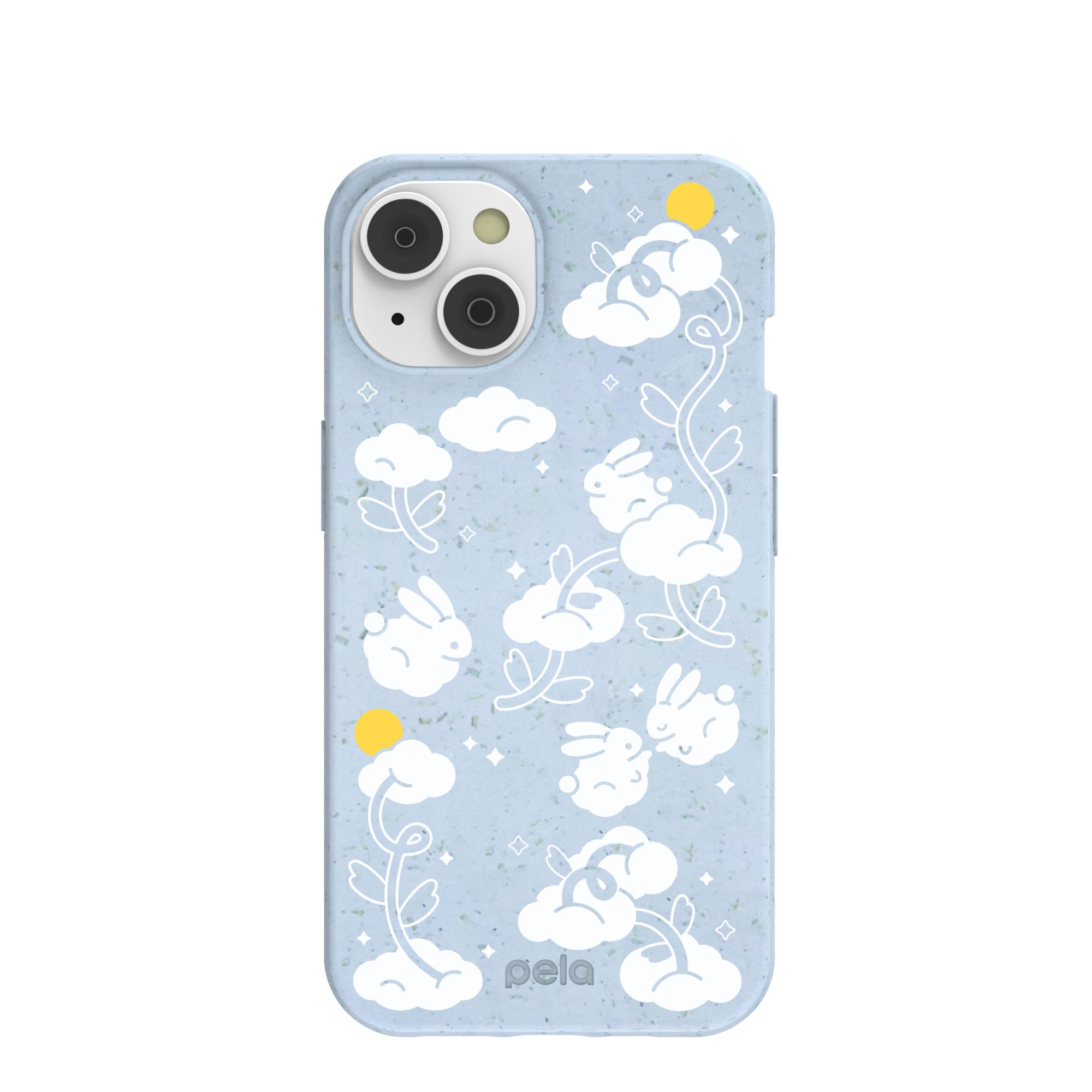 Powder Blue Fluffy Flower iPhone 14/16e Case – Pela Case