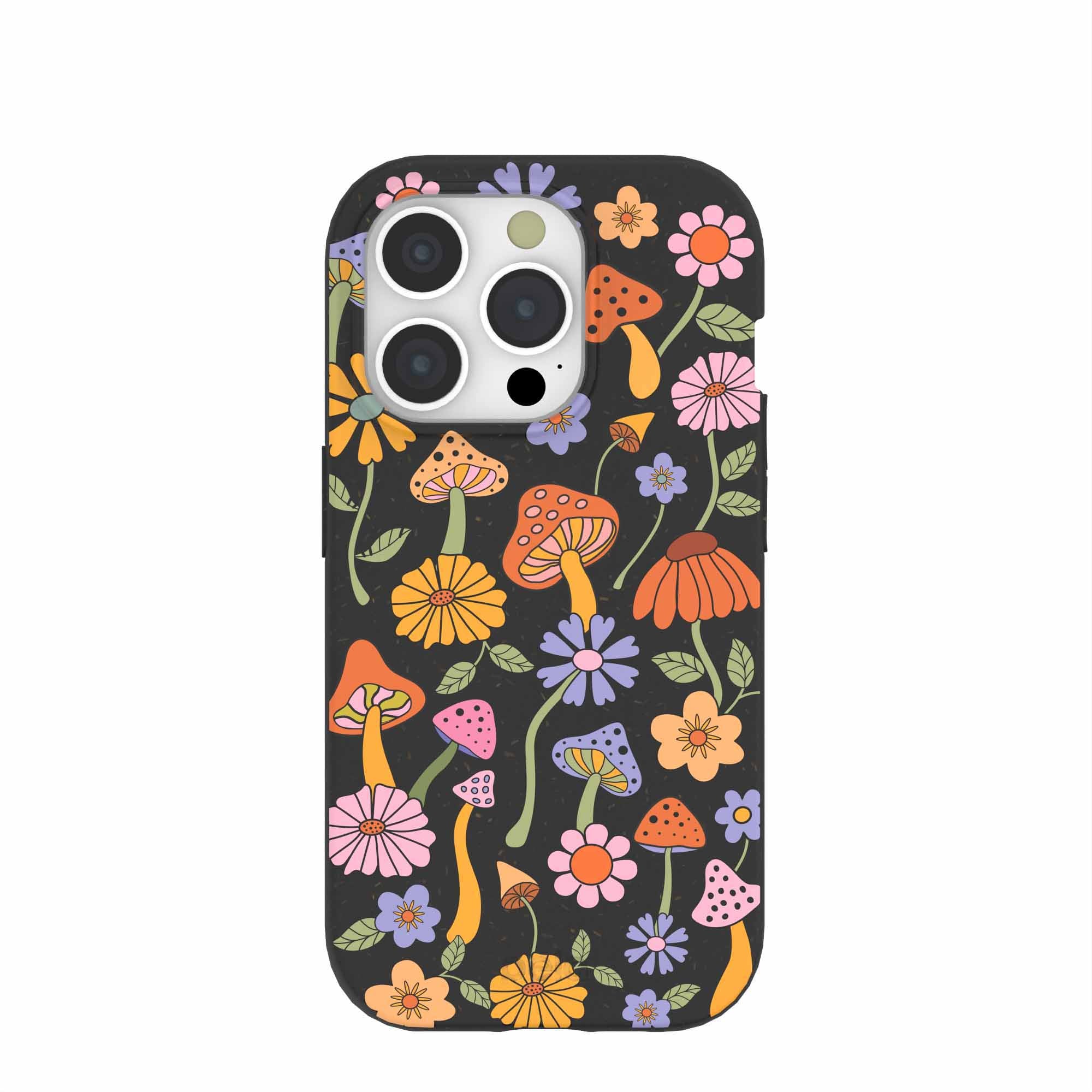 Black Midnight Shrooms iPhone 15 Pro Case – Pela Case