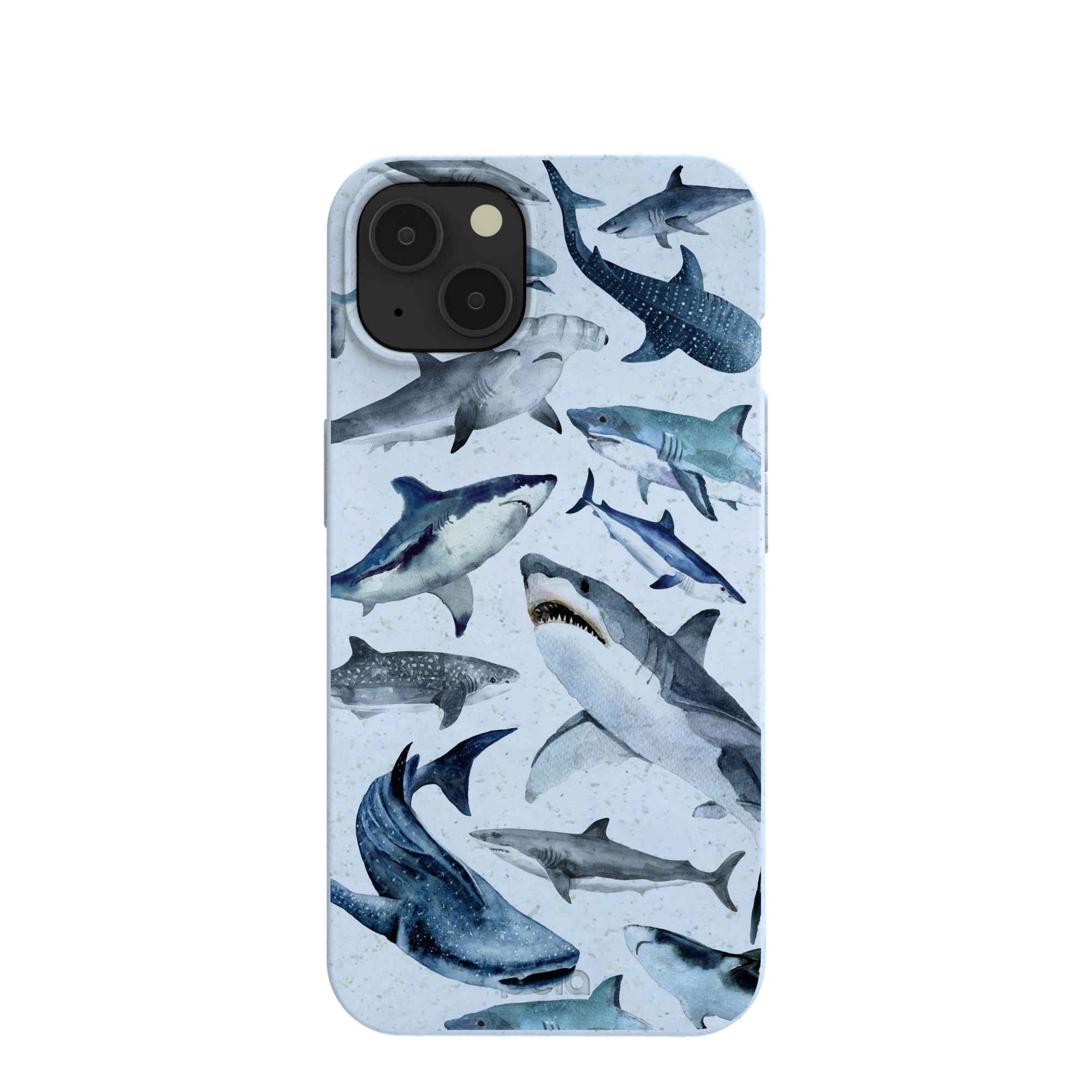 Powder Blue Sharks iPhone 13 Case – Pela Case