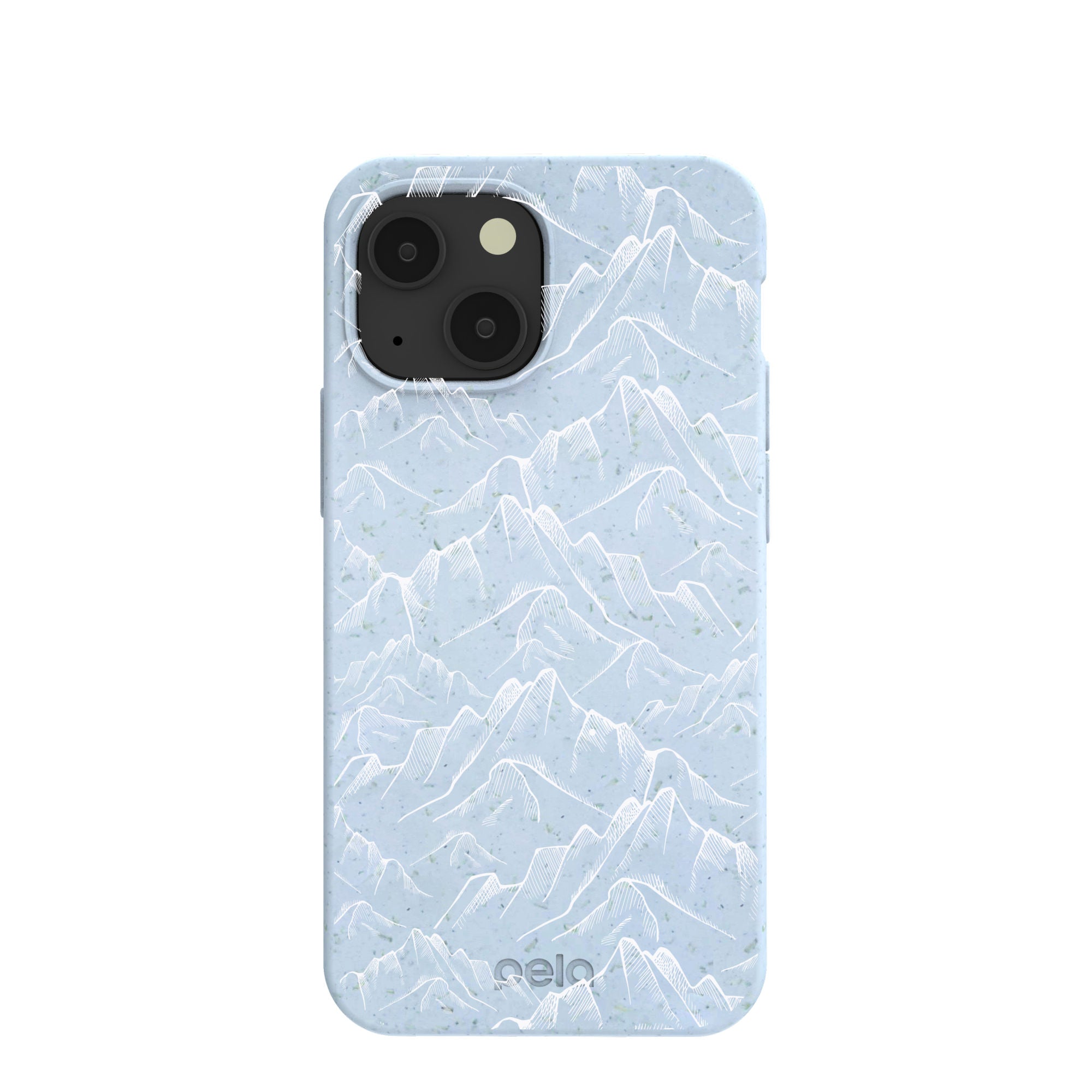 Powder Blue Snowy Mountains iPhone 13 Mini Case – Pela Case