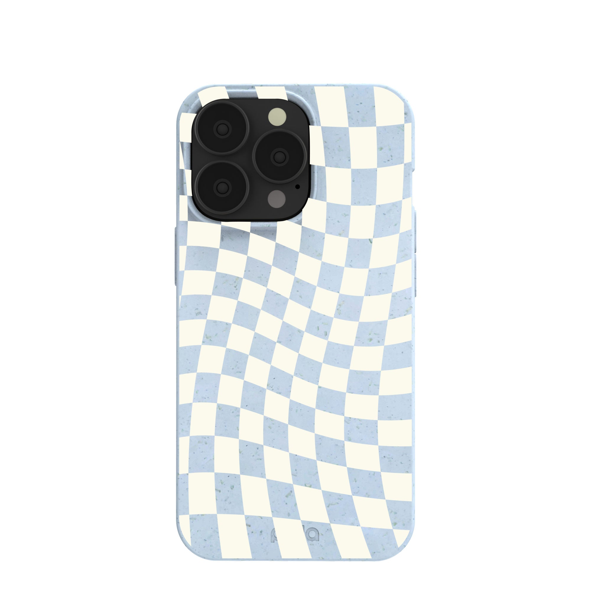 Powder Blue Warped Checkers iPhone 13 Pro Case – Pela Case
